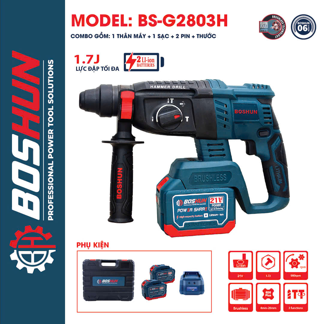 Máy Khoan Betong Pin Boshun BS-2803